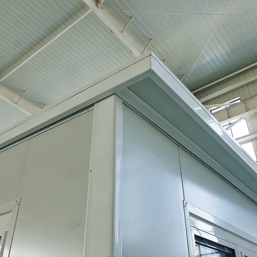 20ft Carved Panel Exterior Expandable Container House with Gable Roof ...